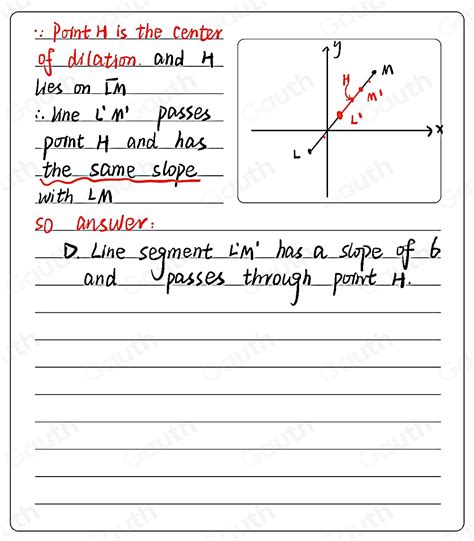 Solved Line Segment Lm Is Dilated By A Scale Factor Of 13 To Form