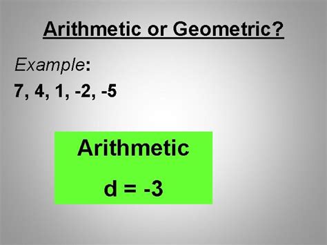 Coordinate Algebra Arithmetic And Geometric Sequences Learning Target