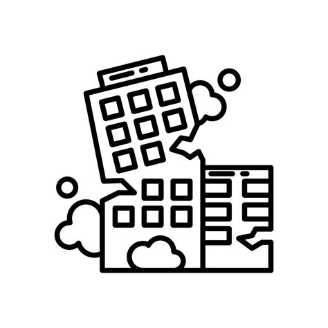 Structural Collapse Icon In Vector Illustration 24246376 Vector Art At Vecteezy