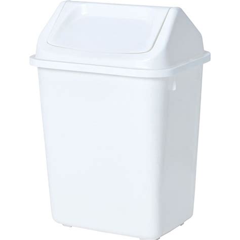 Compass Rectangular Swing Top Bin 38 Litres White Your Home For Office Supplies And Stationery