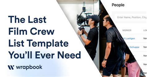 The Last Film Crew List Template Youll Ever Need Wrapbook
