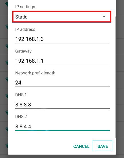 Changing DNS On Android