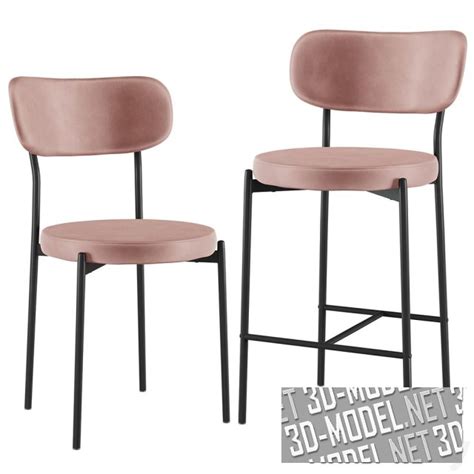 3D модель – Два стула Barbara от Stool Group