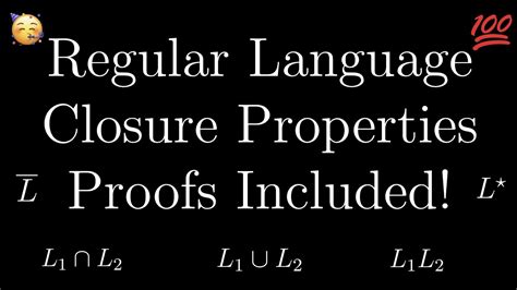 Closure Properties Of Regular Languages Proofs Youtube