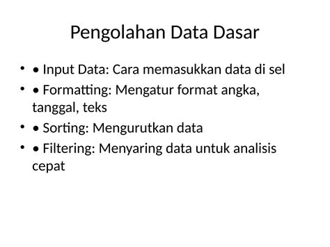 Mengeloladatadenganmudahdimicrosoftexcelpptx