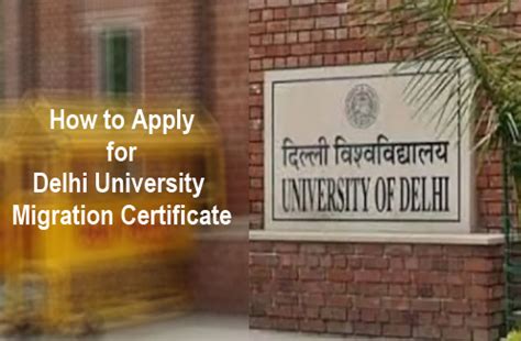 Du Migration Certificate Apply Delhi University Migration Certificate Schemes Of Indian