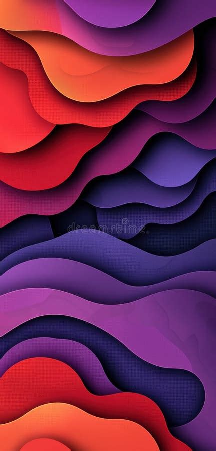 Vibrant Abstract Background With Layered Colorful Paper Cutouts Stock