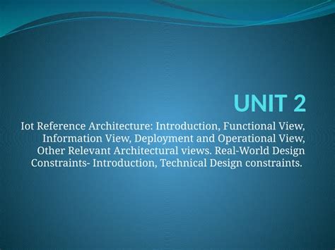 Iot Reference Architecture Introduction Functional View Information