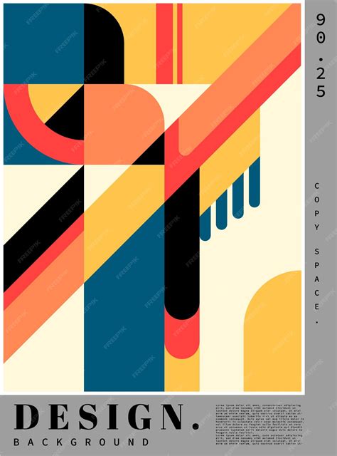 Premium Vector Colorful Abstract Geometric Background Template Copy Space Minimalist Polygon