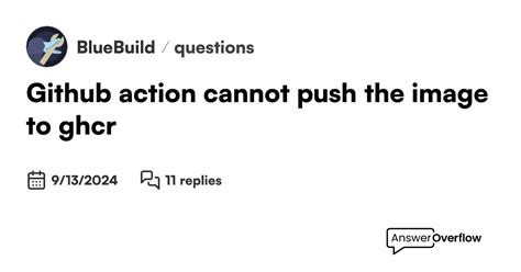 Github Action Cannot Push The Image To Ghcr Bluebuild