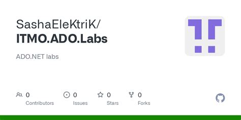 GitHub SashaEleKtriK ITMO ADO Labs ADO NET Labs