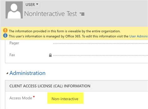creating a non interactive user account in dynamics 365