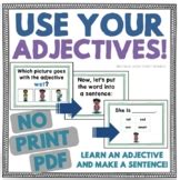 Adjective Adjective Sentences Teaching Resources TPT