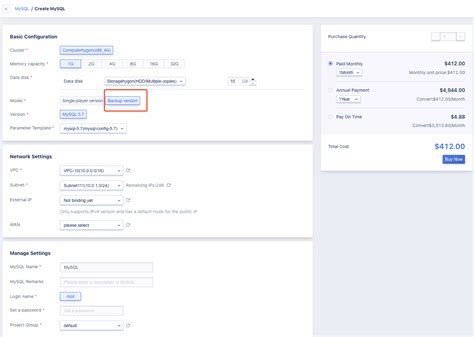 Mysql Database Scloud Documentation