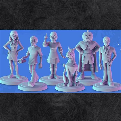 Scooby Doo Pack Cartoon 3d Stl File For 3d Printer Ready Printing 3d