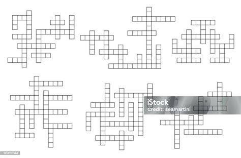 크로스워드 퍼즐 템플릿 그리드 빈 빈 상자 가로세로 낱말퍼즐에 대한 스톡 벡터 아트 및 기타 이미지 가로세로 낱말퍼즐 검색