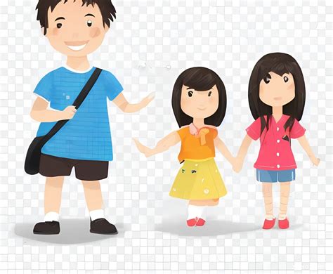 哥哥妹妹图片，男孩与小女孩漫画图片zzxxo