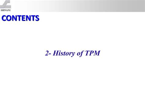 Tpm Basic PPT