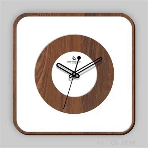 Brown Square Analog Wall Clock At Rs 632piece Wall Clock For Home In