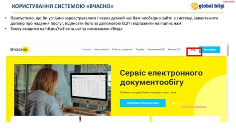 Global Bilgi Електронний цифровий підпис ЕЦП та система електронного документообігу «Вчасно