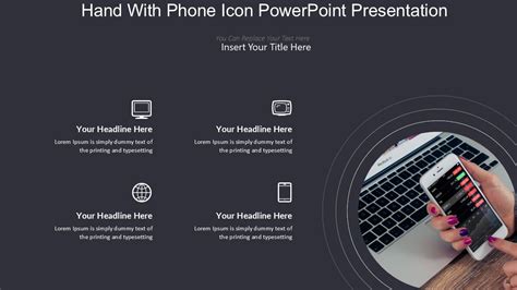 Hand With Phone Icon PowerPoint Presentation PPTUniverse