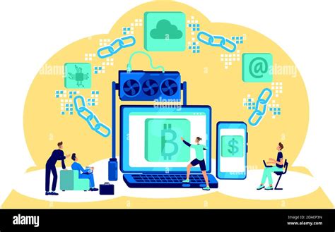 Blockchain Flat Concept Vector Stock Vector Image And Art Alamy