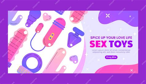 Free Vector Sex Toys Horizontal Banner