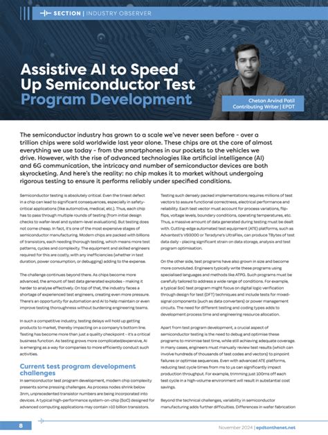 Assistive Ai To Speed Up Semiconductor Test Program Development Chetanpatil Chetan Arvind Patil