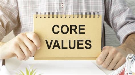 Core Values Text On Notepad Stock Image Image Of Rules Ideology 198150669
