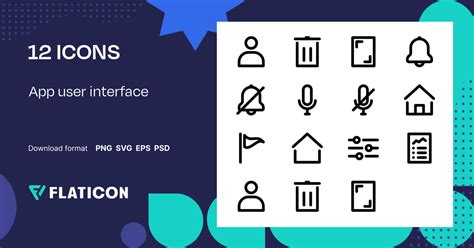 App User Interface Icon Pack Outline 12 Svg Icons