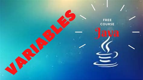 المتغيرات في جافا java variables youtube