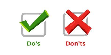 Premium Vector | Do's and Don'ts symbol vector yes or no flat simple minimal choice button ...