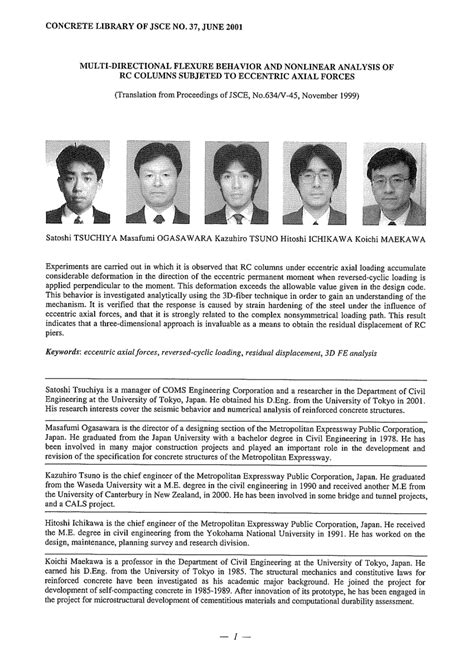 Pdf Multi Directional Flexure Behavior And Nonlinear Analysis Of Rc Columns Subjected To