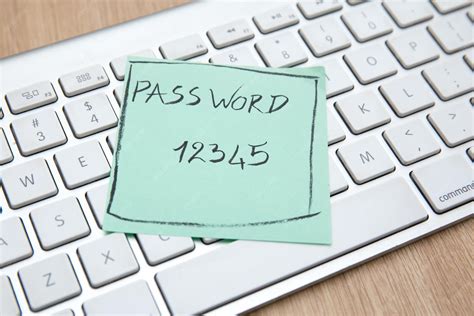 Premium Photo Easy Password Concept My Password 123456 Written On A