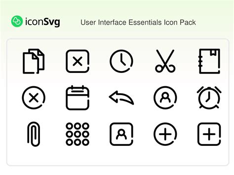User Interface Essentials Icon Pack Free SVG Icons And PNG Vectors IconSvg