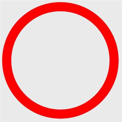 Red Circle Geometric Shape Educational Diagram Circular Symbol Minimalist Design