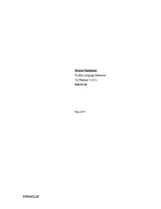 PL SQL Oracle Reference Pdf