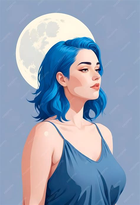 Beautiful Cartoon Woman Portrait Ai Generated Image