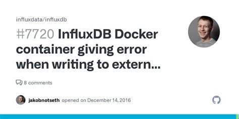 Influxdb Docker Container Giving Error When Writing To External Volume · Issue 7720