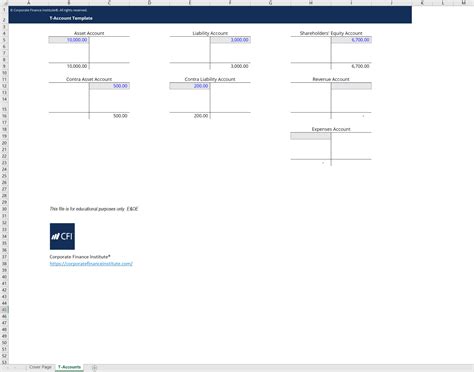Free T Account Excel Template Free T Account Excel Template