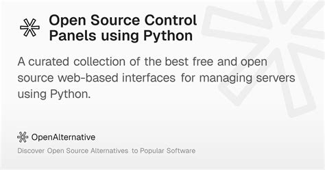 Best Open Source Control Panels Using Python 2025