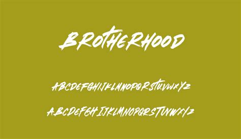 Brotherhood Free Font