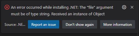 Error Installing NET In WSL Ubuntu When Installing C Dev Kit Extension Issue Dotnet