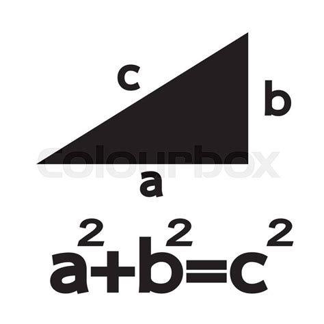 Pythagoras Theorem Icon Illustration Art Colourbox
