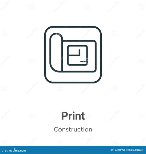 Blueprint Outline Vector Icon Thin Line Black Blueprint Icon Flat Vector Simple Element