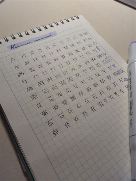 Написание японских иероглифов