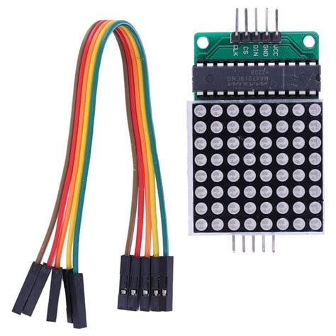 Max7219 Dot Led Matrix Module Mcu Control Module 8x8 Entrada De Salida Cátodo Común Walmart En