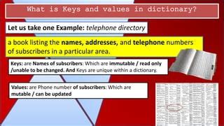 Dictionary In Python PPT