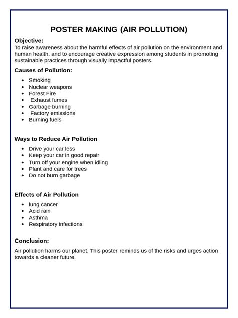 Science Activity Class 8 Poster Making Pdf
