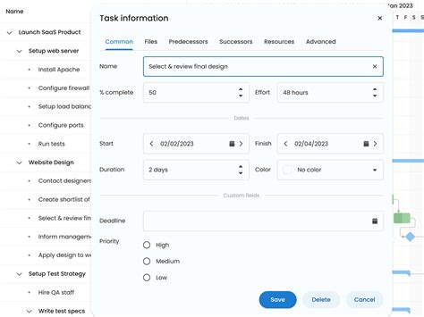 Bryntum Gantt Task Editor Customization Angular
